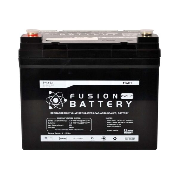 Buy EV12-33 Fusion Electric Vehicle 12V Deep Cycle Battery.