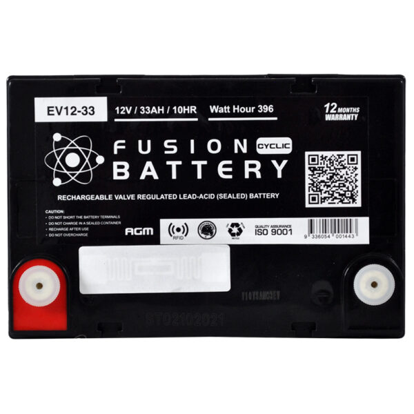 Buy EV12-33 Fusion Electric Vehicle 12V Deep Cycle Battery.